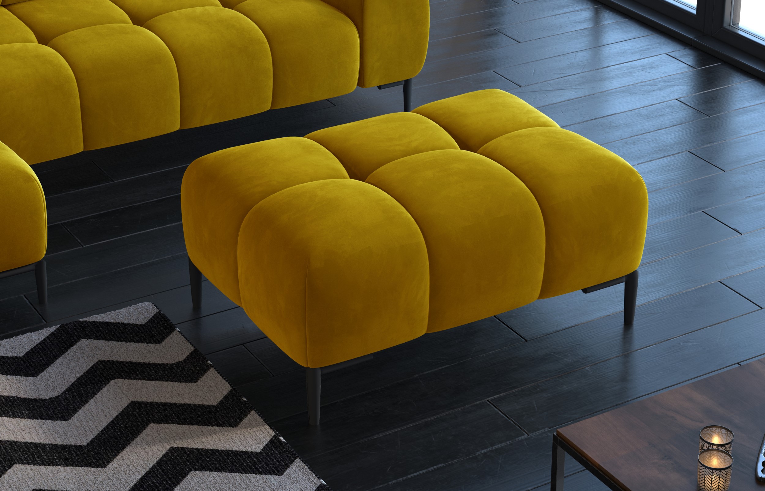 Puf Plaza Mini Puf z kolekcji „Accessories Collection” – Wersal