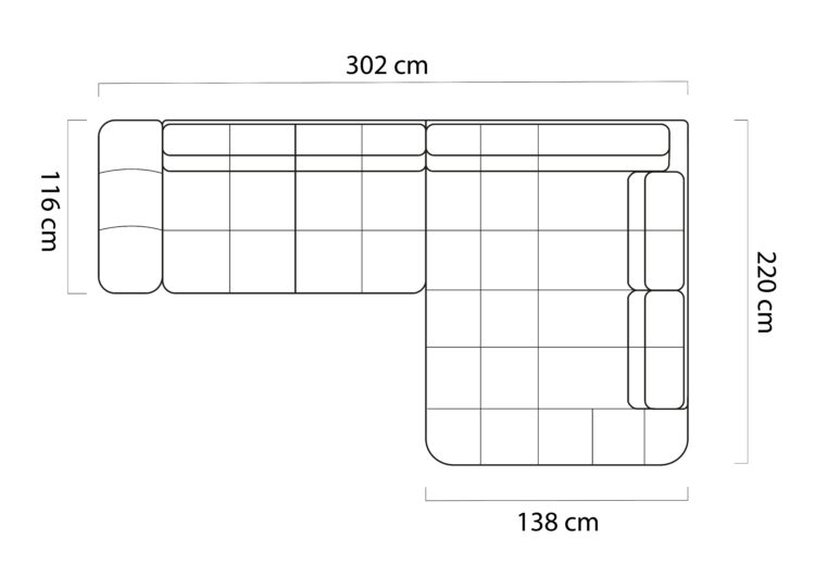 Corner sofa Tollo L from “Avangarde Collection” – Wersal